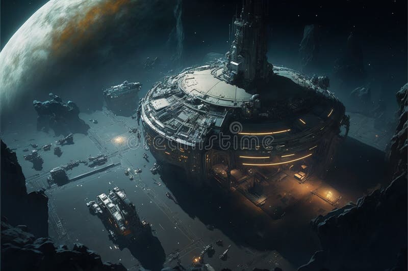 Asteroids Science Fiction Space Base