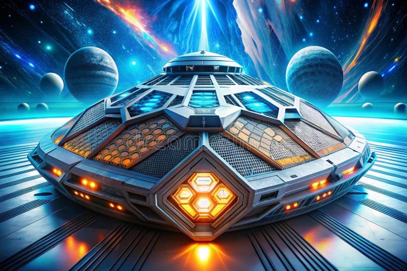 SciFi Panels. Futuristic Texture. Spaceship Hull Geometric Pattern. 3d ...