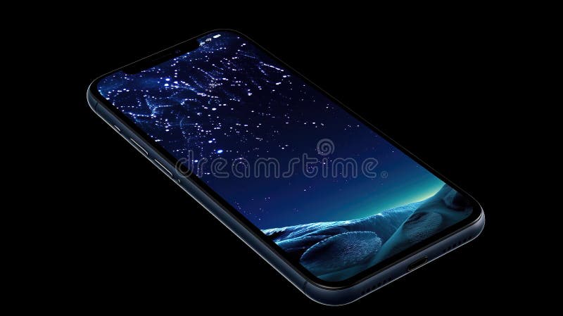 A Scifi Universe Phone Mockup Illustration, Ai Generated Image Stock ...