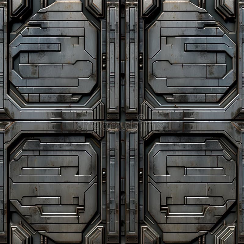 Scifi wall texture panel. stock illustration. Illustration of ...