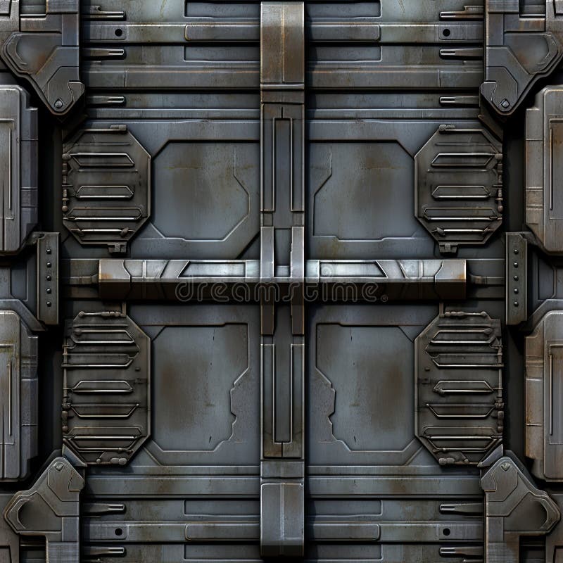 Scifi wall texture panel. stock illustration. Illustration of neon ...