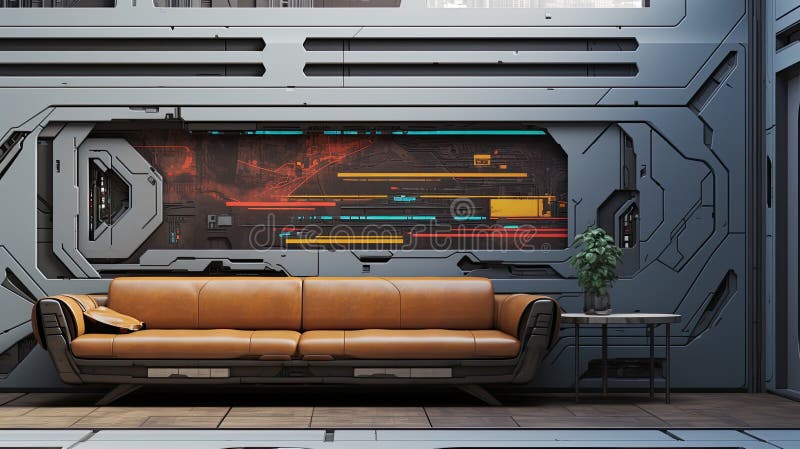 Scifi wall texture panel. stock illustration. Illustration of ...