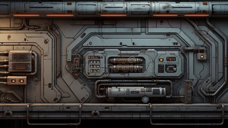 Scifi wall texture panel. stock illustration. Illustration of ...