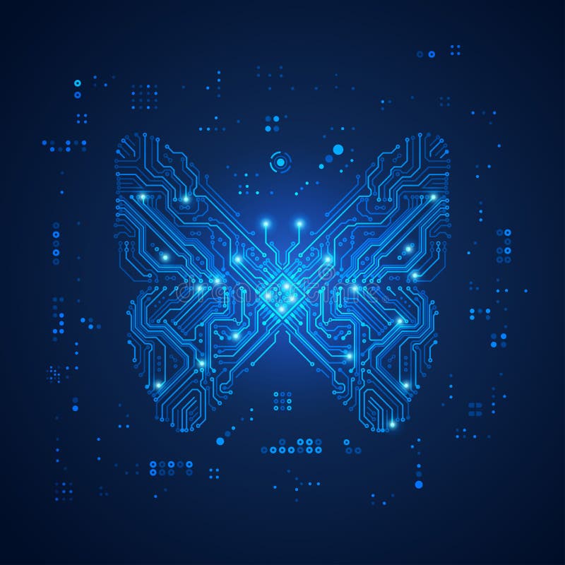 Abstract Electronic Butterfly Stock Illustrations – 156 Abstract ...