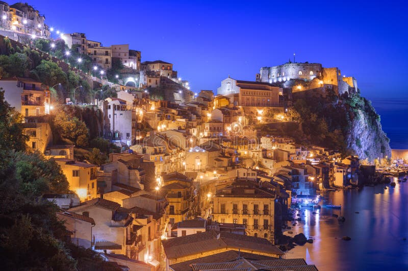 Scilla, Italy on the Mediterranean Sea Stock Photo - Image of landmark ...