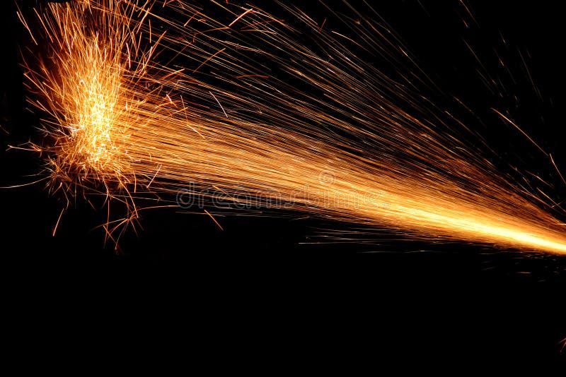 Saldando Con Le Scintille Nella Fabbrica Immagine Stock - Immagine di ...