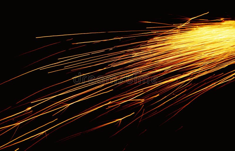 Scintille Di Fuoco Brillanti Fotografia Stock - Immagine di tecnico ...