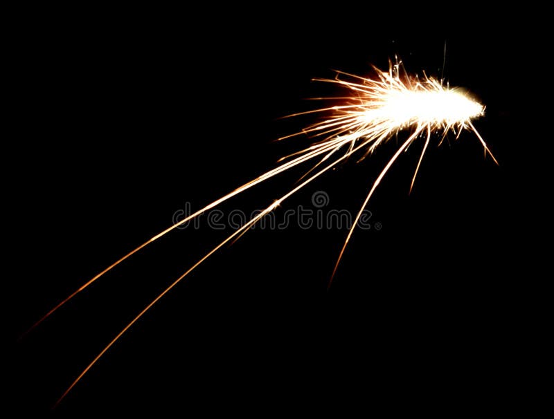 Scintille Luminose Su Un Fondo Nero Fotografia Stock - Immagine di ...