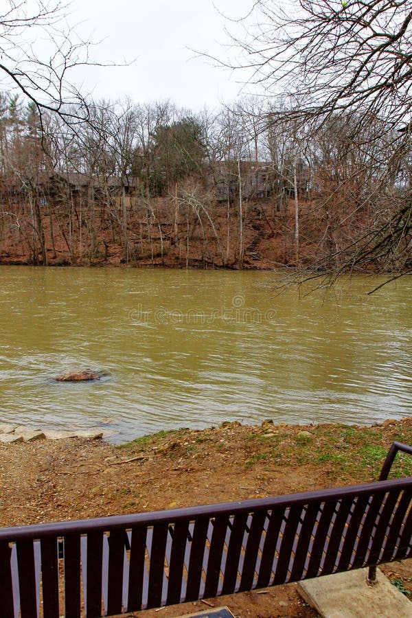 Scioto River at Scioto Park, Dublin, Ohio in Late Winter Stock Photo ...