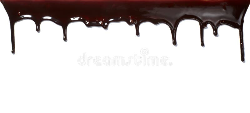 Sciroppo Di Cioccolato Che Cola Alimento Dolce Liquido Immagine Stock ...