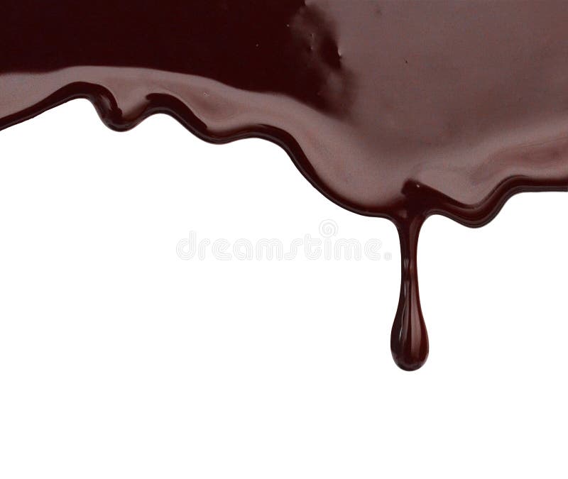 Sciroppo Di Cioccolato Che Cola Alimento Dolce Liquido Fotografia Stock ...