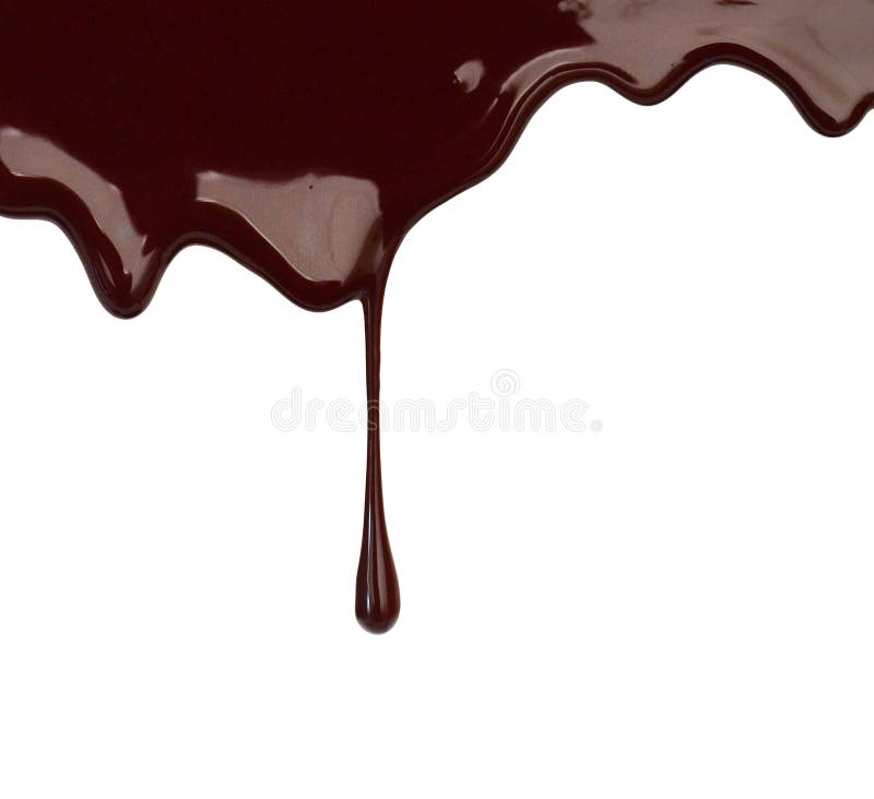 Sciroppo Di Cioccolato Che Cola Alimento Dolce Liquido Fotografia Stock ...