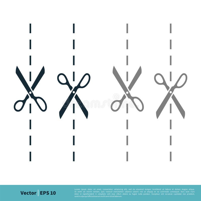 Scissor Cutting Icon Vector Logo Template Illustration Design. Vector ...
