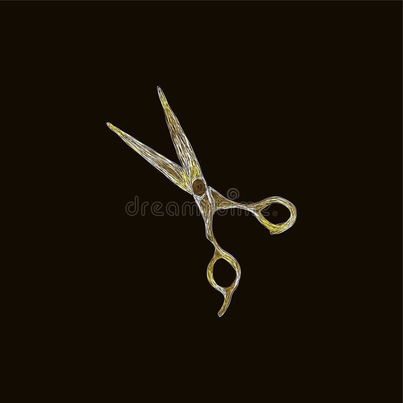 Scissor Cutting Tool Artwork Style Design Stock Vector - Illustration ...