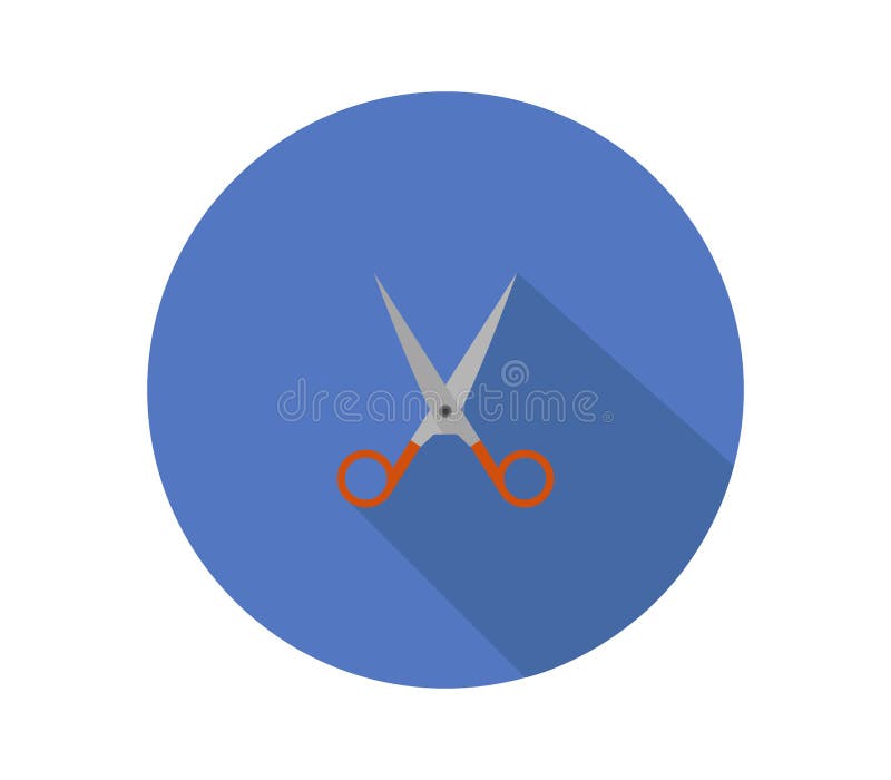 Scissor Icon Illustrated in Vector on White Background Stock ...