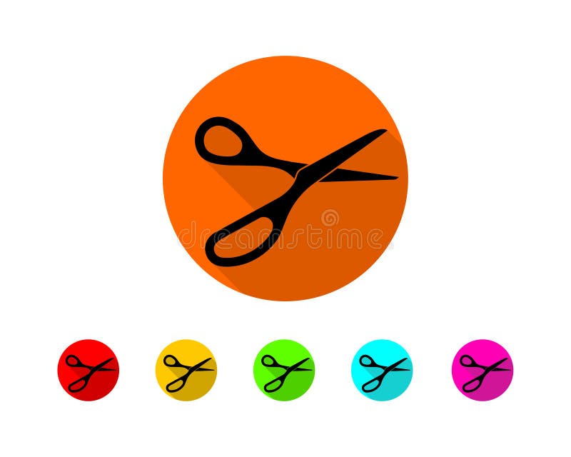 Scissor Icon. Scissors Vector Design Element Or Logo Template. Black ...