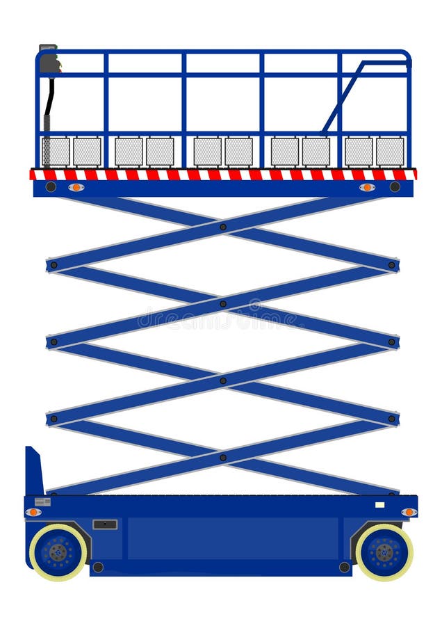 Scissor lift stock vector. Illustration of labor, build - 40867890