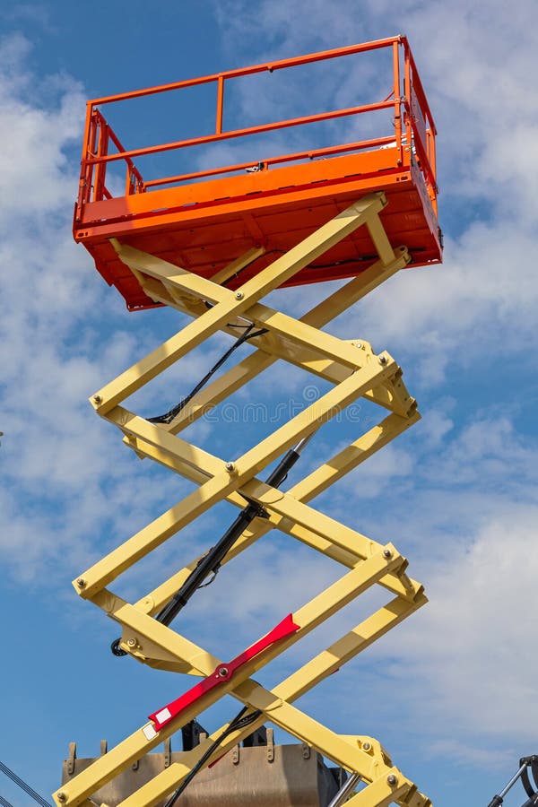 Scissor platform lift stock photo. Image of site, eqipment - 20371134