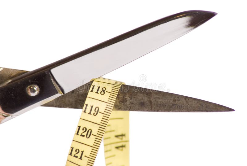 Scissor and measuring tape stock image. Image of detail - 6584363