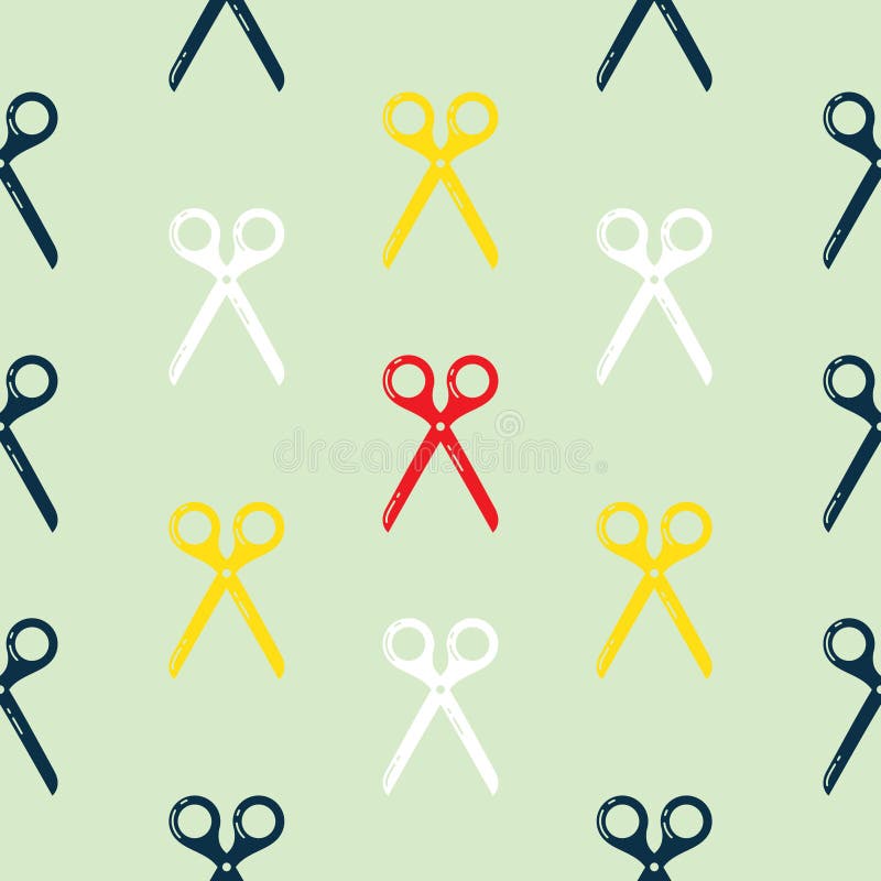 Scissor Pattern Background. Vector Illustration Decorative Design Stock ...