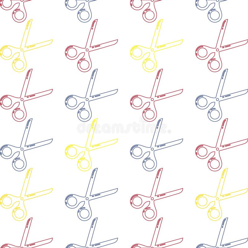Scissor Pattern Background. Vector Illustration Decorative Design Stock ...