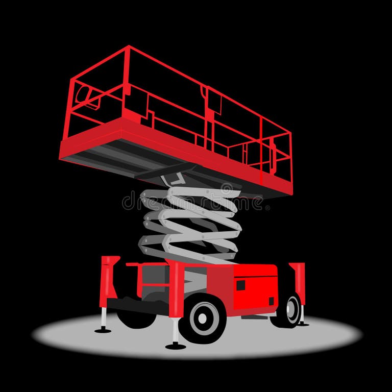 Scissor Lift Cartoon Stock Illustrations – 140 Scissor Lift Cartoon ...