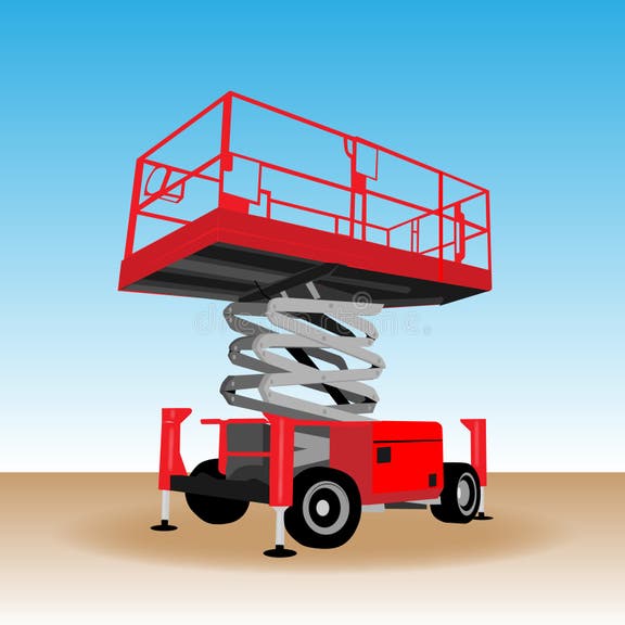 Scissor Lift Cartoon Stock Illustrations – 122 Scissor Lift Cartoon ...