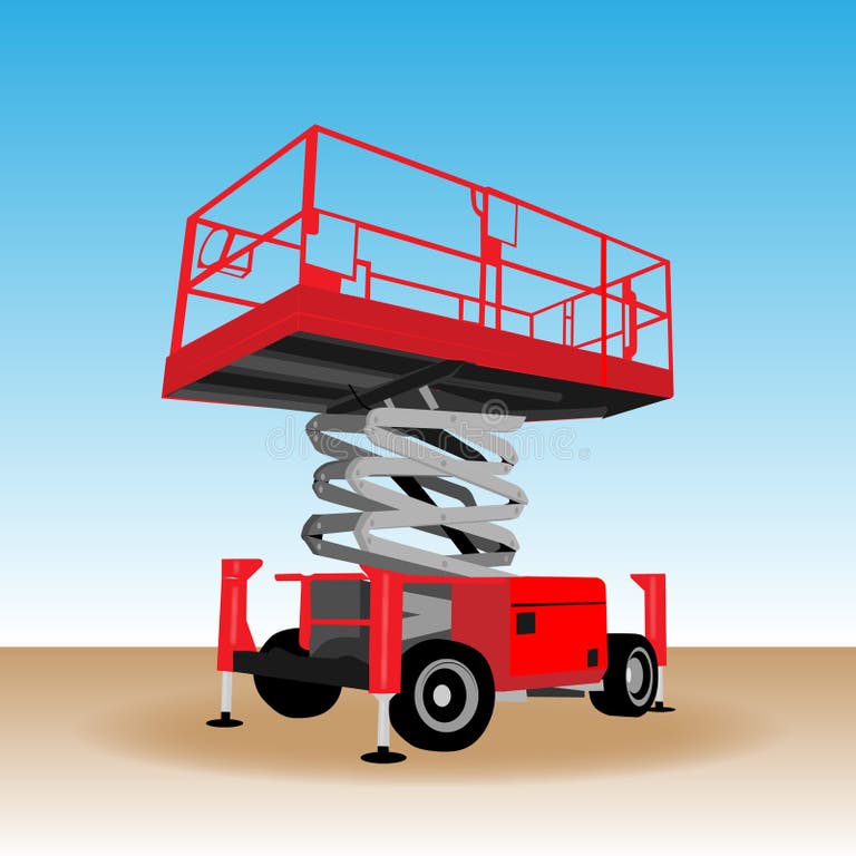 Scissor Lift Cartoon Stock Illustrations – 122 Scissor Lift Cartoon ...