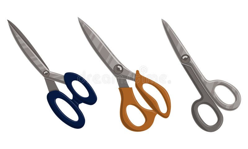 Scissor Template Vector Set Color Stock Vector - Illustration of paper ...