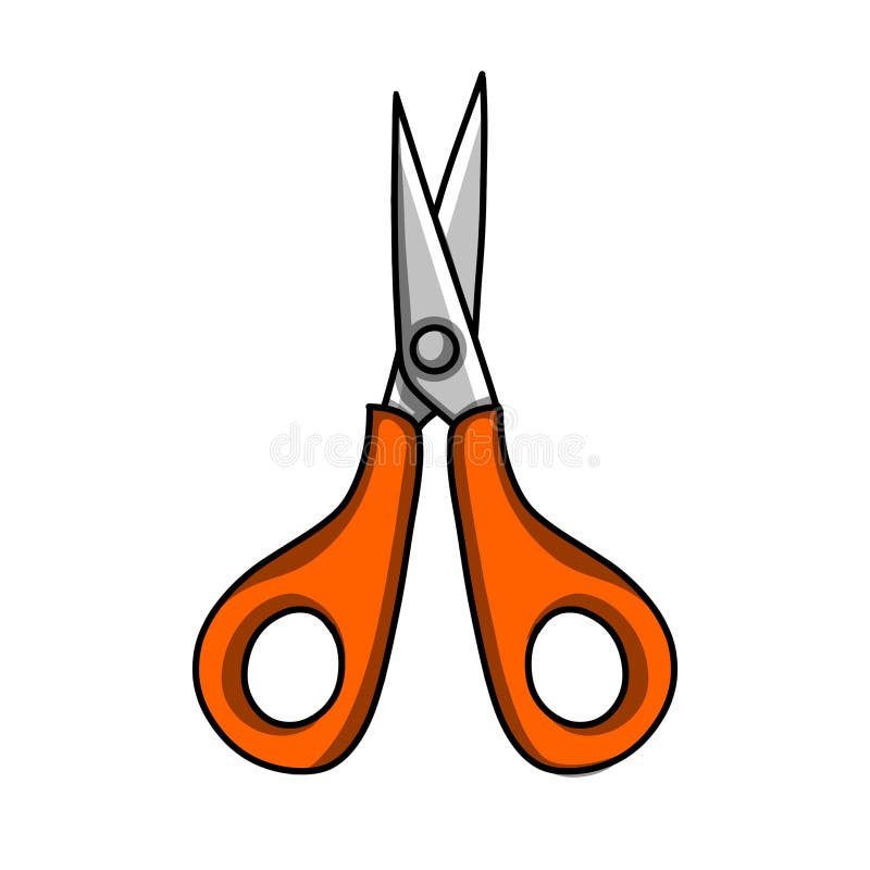 Orange Scissorcs Stock Illustrations – 1 Orange Scissorcs Stock ...