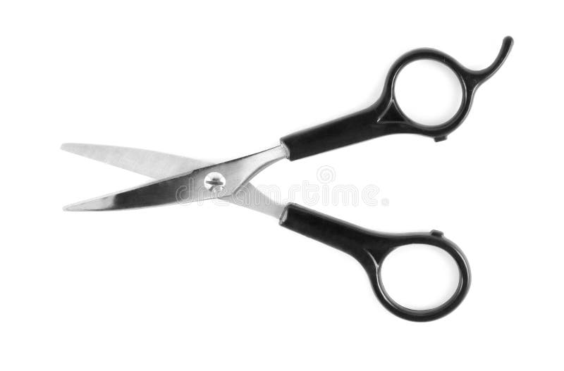 Scissors, (Top View) W/ Path Stock Image - Image of cutter, seamstress ...