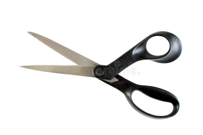Scissors, (Top View) W/ Path Stock Image - Image of cutter, seamstress ...
