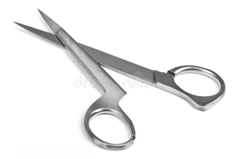 Scissors, (Top View) W/ Path Stock Image - Image of cutter, seamstress ...