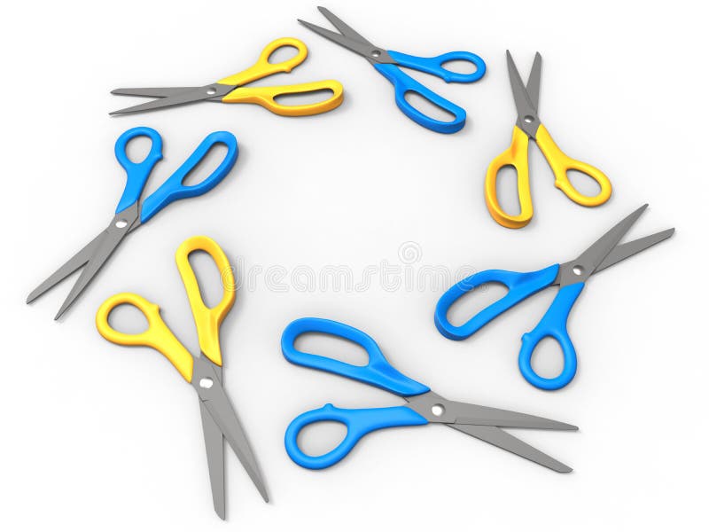 Multiple Scissors Stock Illustrations – 125 Multiple Scissors Stock ...