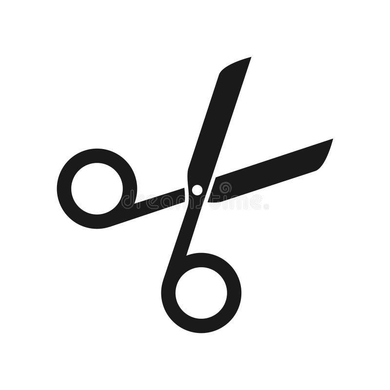 Scissors Black Line Icon. Scissors Symbol Vector Illustration Isolated ...