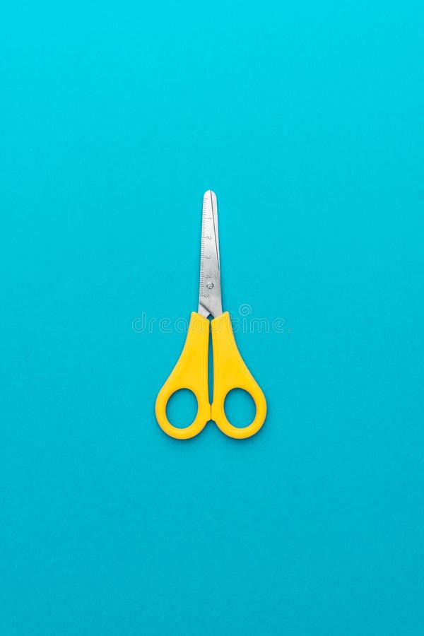 Scissors on the Blue Background Stock Image - Image of office, school ...