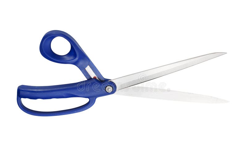 Scissors with Blue Handle stock image. Image of paper - 31326659