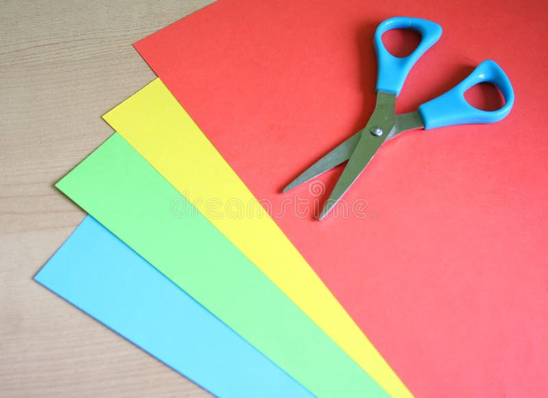 Scissors and cards stock photo. Image of creative, decoration - 15321180