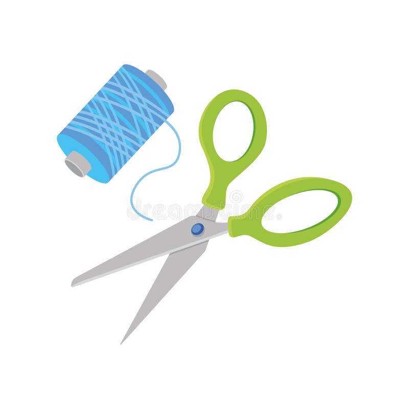 Sad scissors cartoon stock illustration. Illustration of blue - 49122065