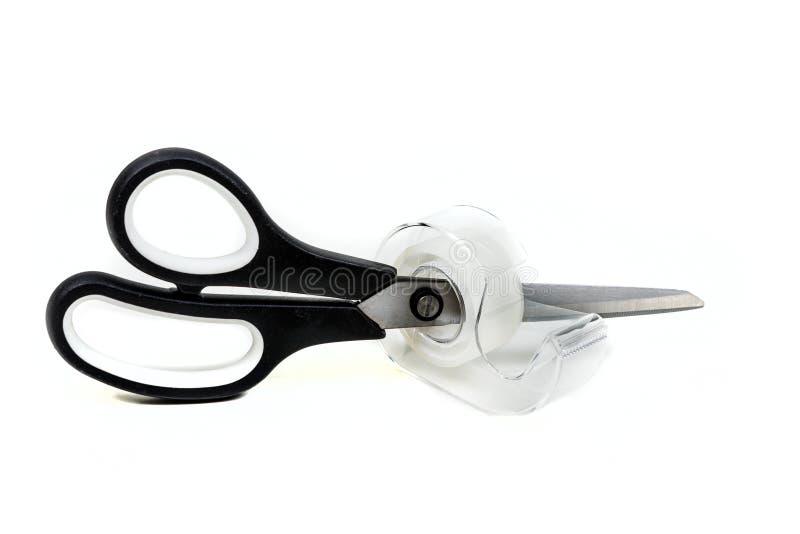 Scissors and clear tape stock photo. Image of slice, equipment - 81347934