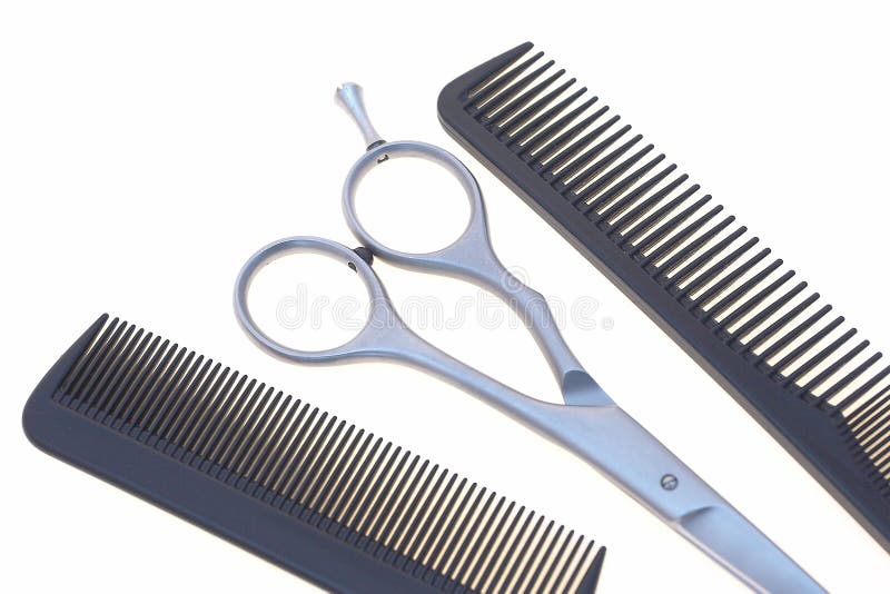 Comb and scissors stock image. Image of girl, hairstyle - 5940479