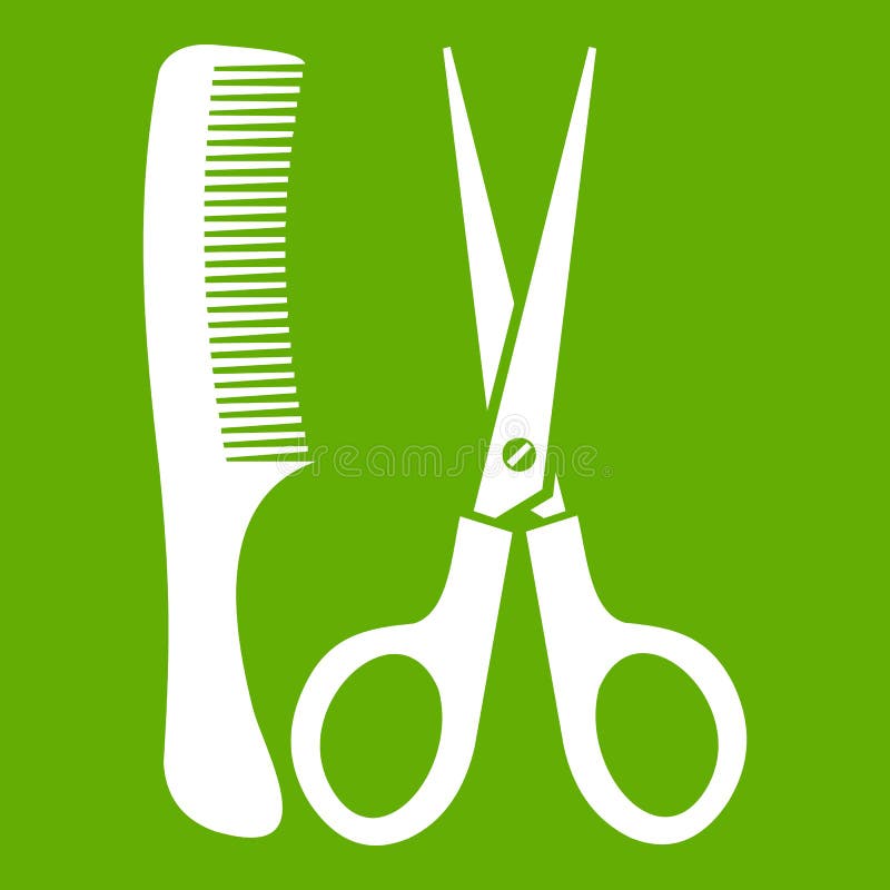 Scissors and Comb Icon, Outline Style Stock Vector - Illustration of ...