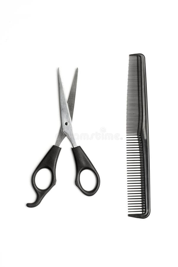 Scissors and a comb stock photo. Image of stylist, salon - 105860770