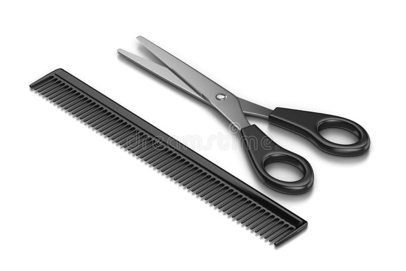 Scissors and Comb stock illustration. Illustration of haircutting ...