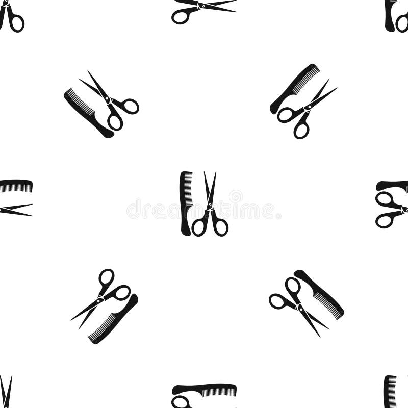 Scissors and Comb Icon, Outline Style Stock Vector - Illustration of ...