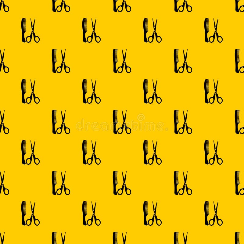 Scissors and Comb Pattern Vector Stock Vector - Illustration of hairdo ...