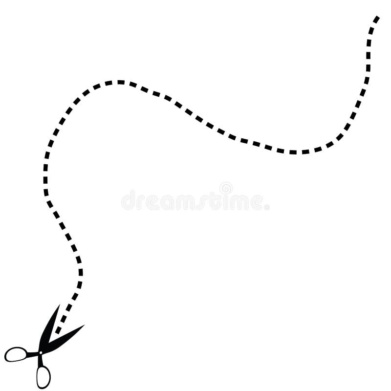 Scissors with Curve Layout. Raster Stock Illustration - Illustration of ...