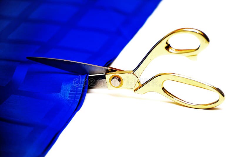 Scissors cut a fabric stock image. Image of clothes, fabric - 22367109