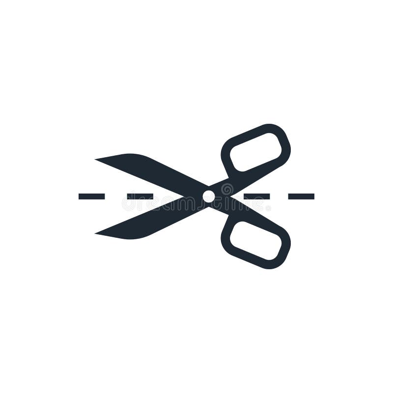 Scissors with Cut Lines Icon Stock Vector - Illustration of paper ...
