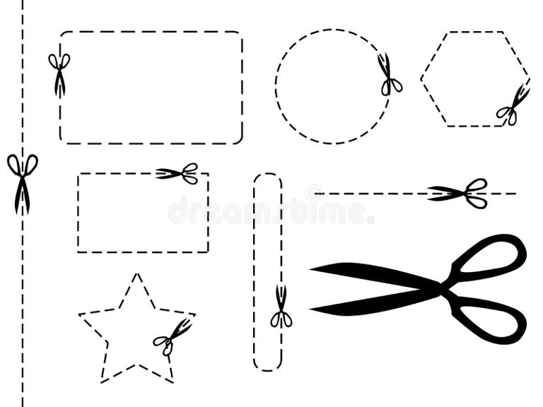 Scissor Cut Mark Stock Illustrations – 1,289 Scissor Cut Mark Stock ...